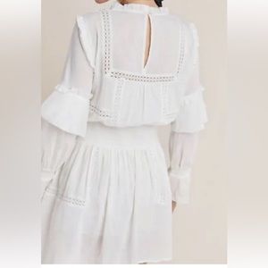 Frye | Dresses | Frye Ally White Cotton Crochet Eyelet Dress | Poshmark